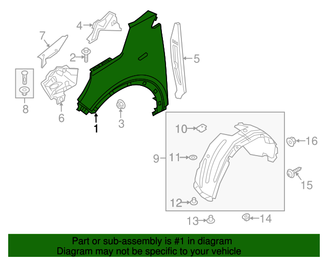 Panel Fender Left-Hand 66311-C5000 | QuirkParts