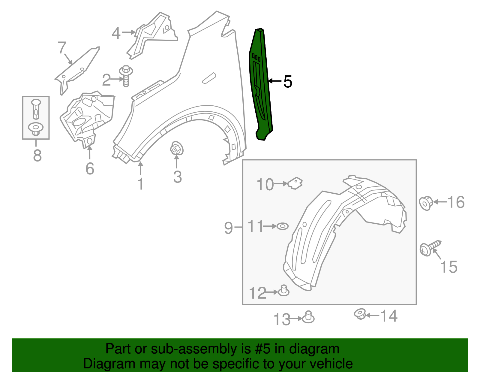 84141-C5000 - Rear Insulator 2016-2020 Kia Sorento | Kia.Parts Store