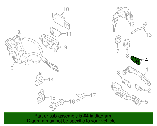 80646-1BA0A - Exterior Door Handle Cover 2008-2020 Infiniti ...