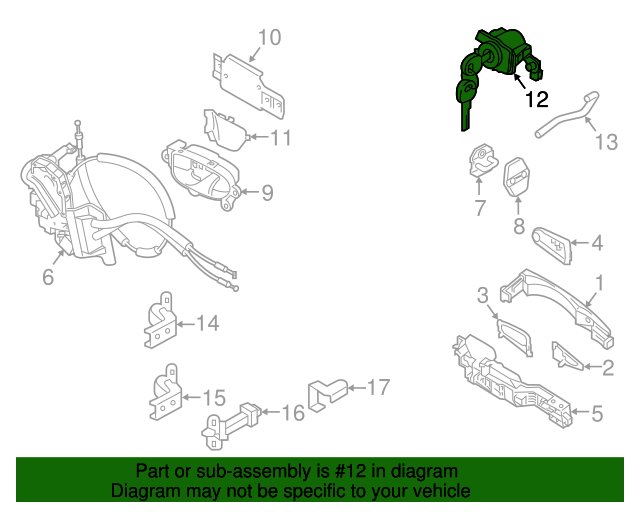 2008-2020 Infiniti Lock Cylinder H0601-1BA0A | OEM Parts Online