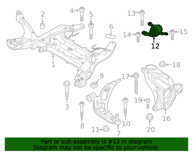 31128831646 - 2016-2022 BMW Control Arm Bracket (31-12-8-831-646) | BMW ...