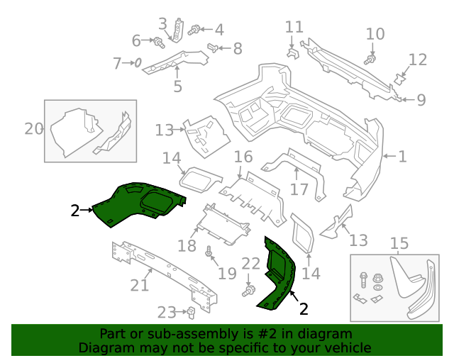 2018-2022 Land Rover Range Rover Sport Lower Cover LR117844 ...