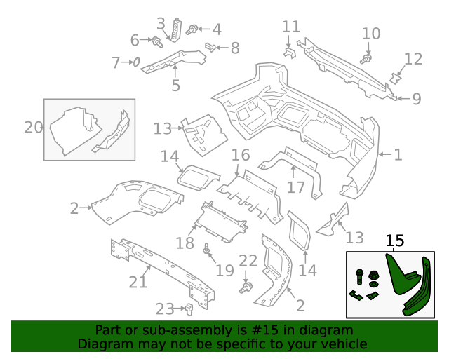 Genuine OEM Mudflaps - Rear, Svr, 18MY Onwards Part# VPLWP0344 Fits ...