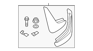VPLWP0344 - Mudflaps - Rear Svr 18MY Onwards - 2018-2021 Land-Rover ...