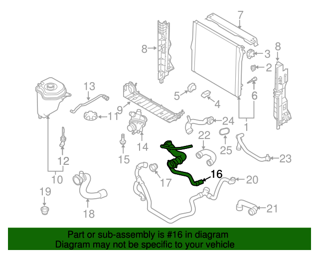 17127586774 - 2008-2019 BMW Upper Hose (17-12-7-586-774) | BMW of South ...