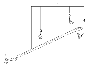 6512A940 - Rocker Molding 2014-2020 Mitsubishi Outlander | Mitsubishi ...