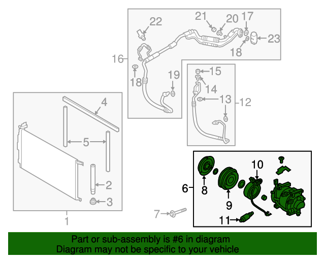 Genuine Compressor Assembly for 2017-2020 Hyundai Elantra | Part# 97701 ...