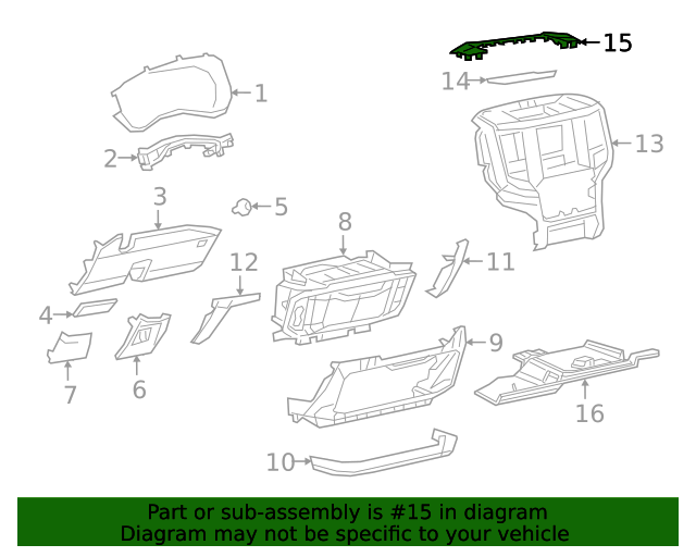 2019-2023 Ram Bezel 68462392aa | TascaParts.com