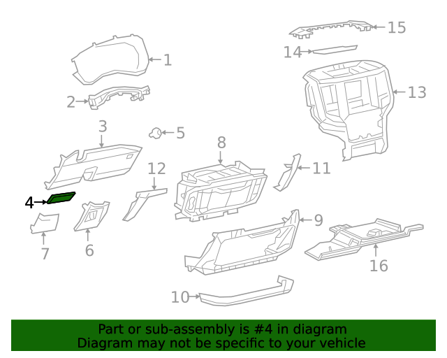 2019-2023 Ram 2500 Bezel 6yk35tx7aa | TascaParts.com