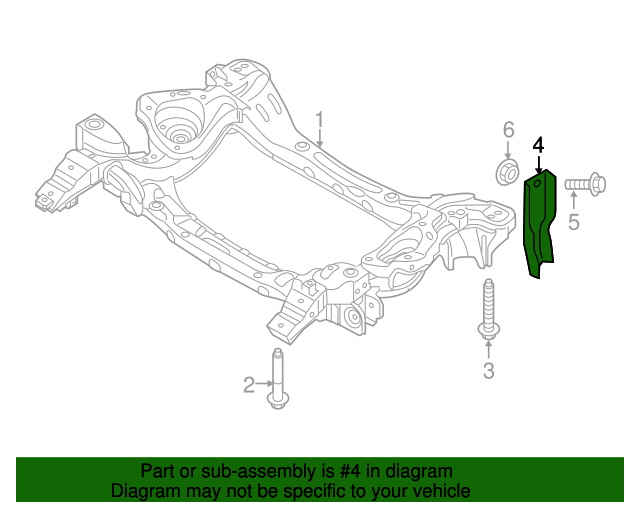 2017-2022 Genesis Stay Bracket 62476-D2000 | QuirkParts