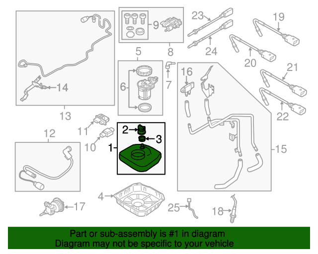 2011-2016 Volkswagen Touareg Fuel Tank 7P0-131-878 | OEM Parts Online