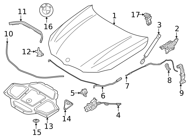 51487393301 - 2018-2019 BMW 640i xDrive Gran Turismo Corner Cover (51 ...