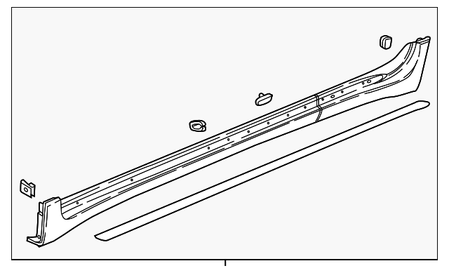 2018-2024 Chevrolet Black Passenger Side Rocker Panel Molding 84359271 ...