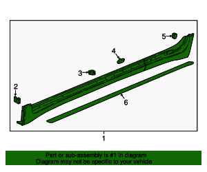 2018-2024 Chevrolet Primed Passenger Side Rocker Panel Molding 84373916 ...