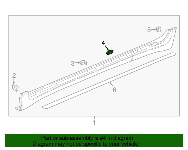 2018-2021 GM Rocker Molding Clip 11601845 | TascaParts.com