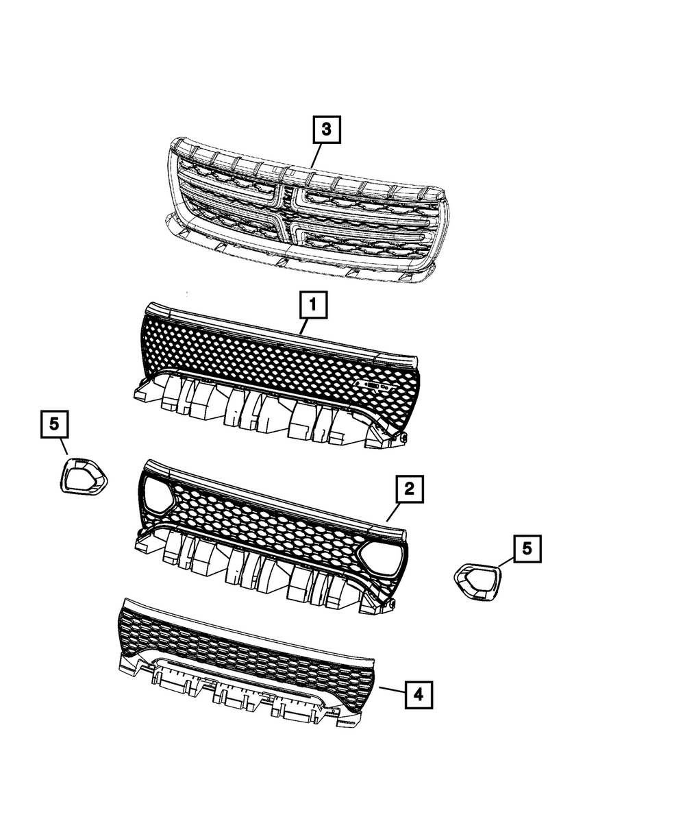 2015-2023 Dodge Charger Radiator Grille 68223889AC | TascaParts.com