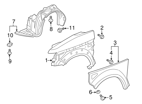 Fender & Components for 2008 Honda Element | Honda Parts Direct