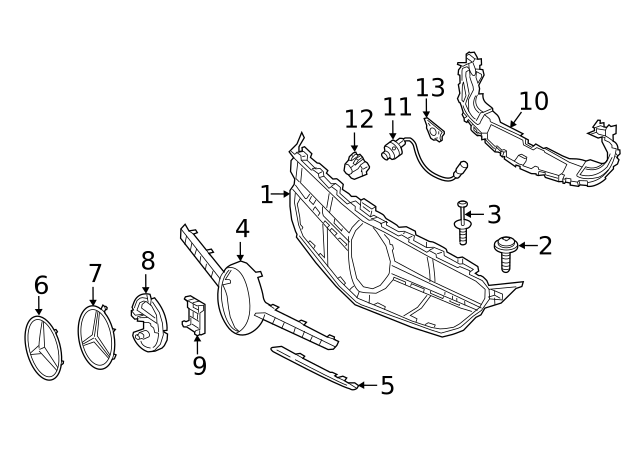 205-505-18-30 - Air Duct 2019-2021 Mercedes-Benz C 300 | Mercedes-Benz ...