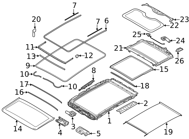 54107454034 - 2020-2022 BMW X7 Rear Glass (54-10-7-454-034) | BMW of ...