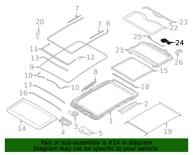 67-61-5-A12-208 - Sunroof Motor 2021-2022 BMW X7 | AutoNationParts.com