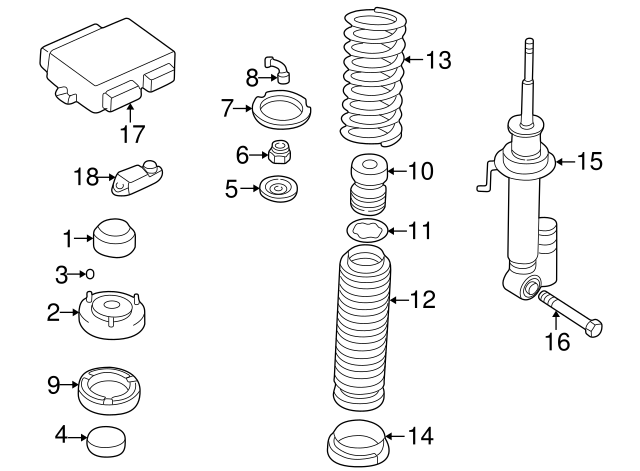 37-12-1-091-571 - Shock Absorber - 1995-2001 BMW | Buy BMW Parts Now