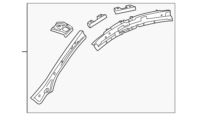2011-2017 Buick Regal Driver Side Roof Inner Side Rail 22754225 ...