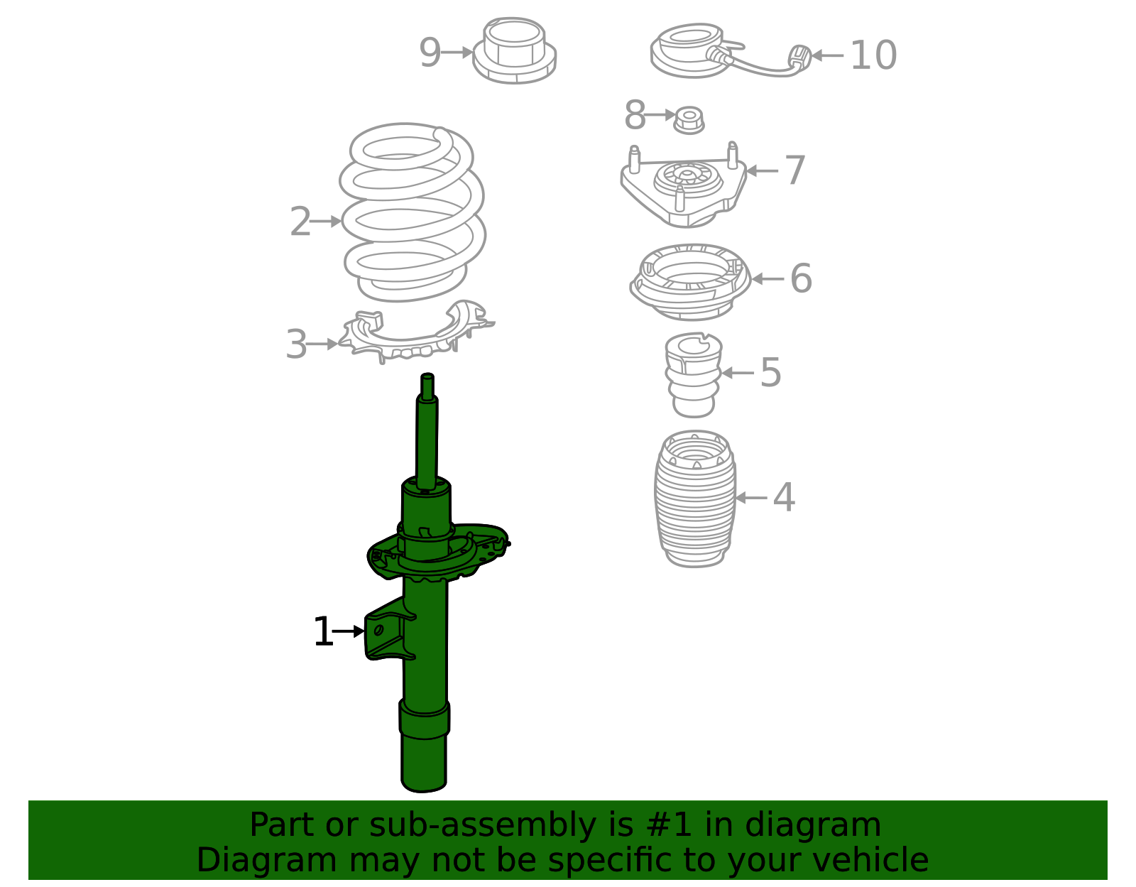 2023-2025 Genesis GV70 Suspension Strut 54651-IY700 | OEM Parts Online