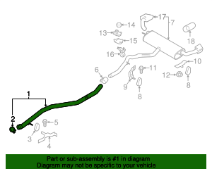 18308648379 - 2015-2019 BMW Front Pipe (18-30-8-648-379) | BMW of South ...