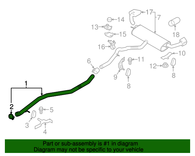 18308648379 - 2015-2019 BMW Front Pipe (18-30-8-648-379) | BMW of South ...