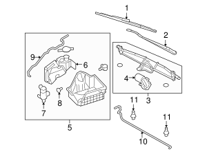 2008-2010 Ford Washer Hose 8C3Z-17K605-A | TascaParts.com