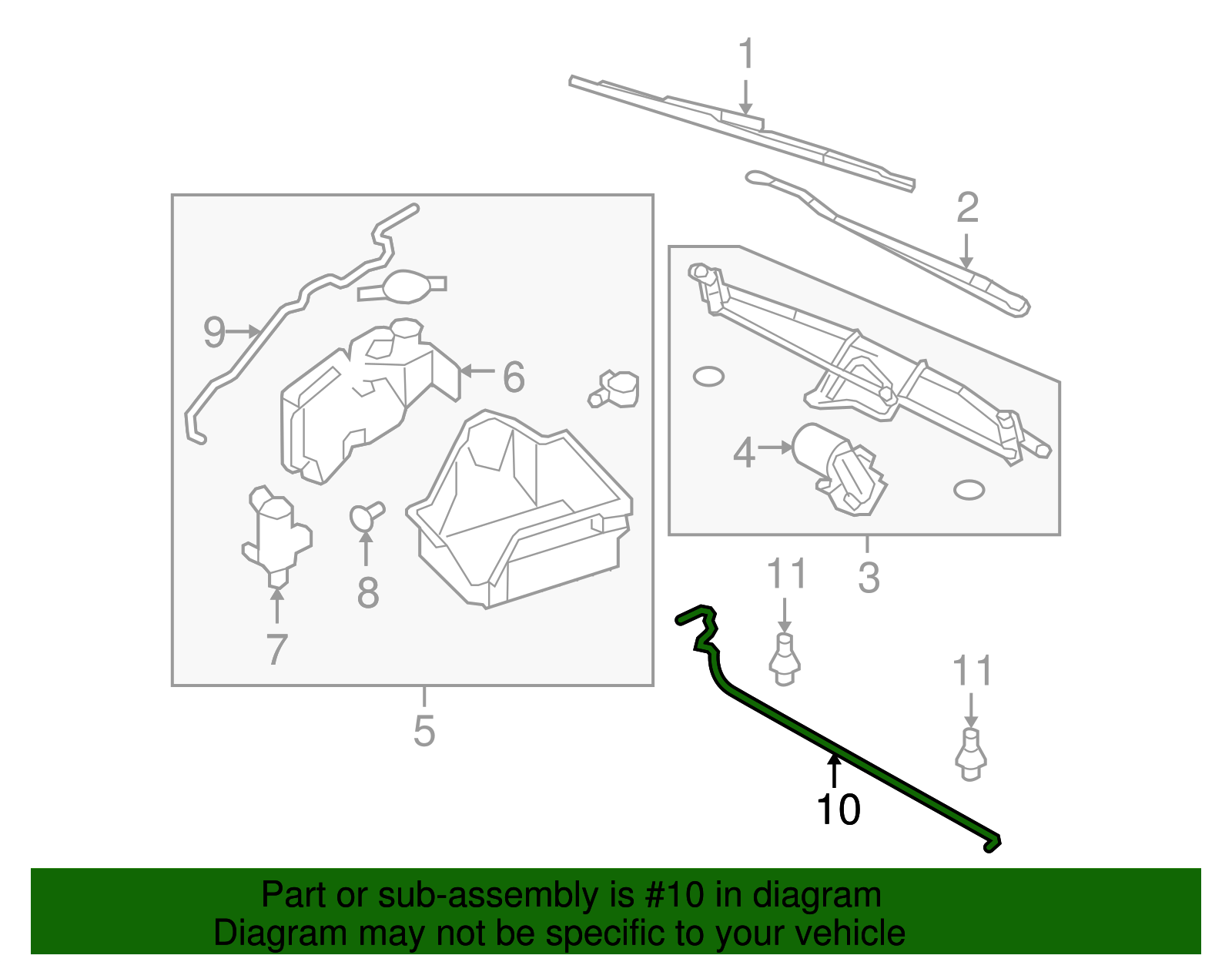 2008-2010 Ford OEM NEW Ford 2008-2010 F250 F350 Windshield Wiper Washer ...