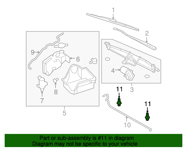 2007-2010 Ford Washer Nozzle 7C3Z-17603-A | Village Ford