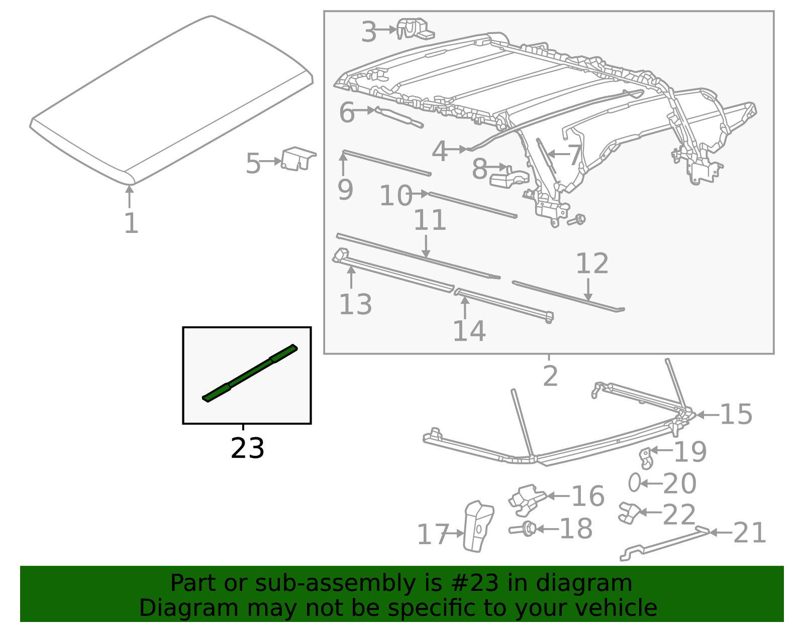 M2DZ-78501C27-A - Strap - Soft Top 2021-2024 Ford Bronco | Big 3 Auto Parts