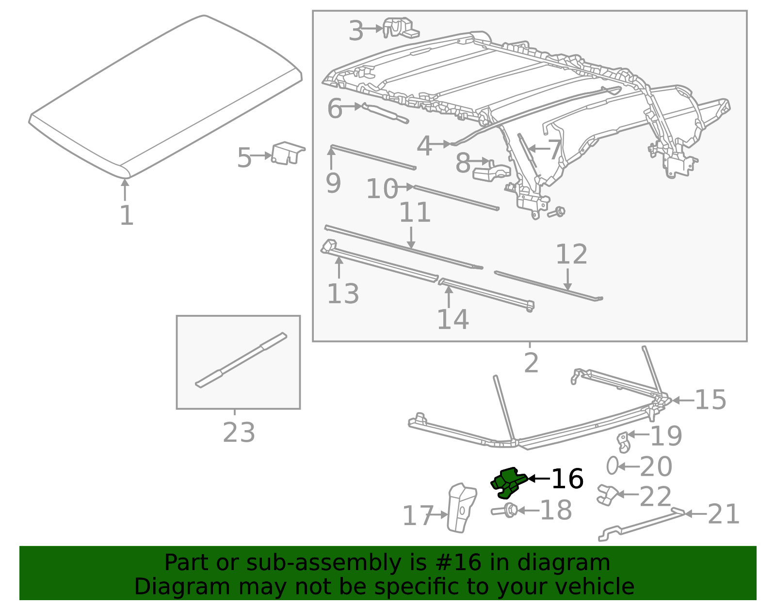 2021-2024 Ford Bronco Roof Bow Bracket M2DZ-78515A56-B | OEM Parts Online