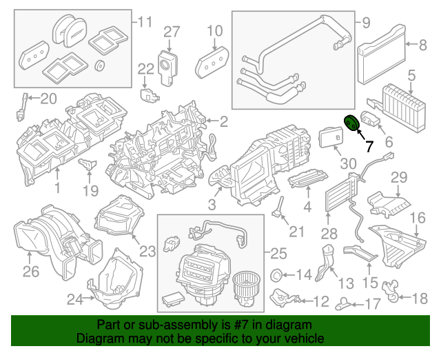 64119187293 - 2009-2019 BMW Expansion Valve Flange (64-11-9-187-293 ...