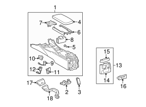 2009-2010 Lexus Console Lid 58905-53090-A7 | OEM Parts Online