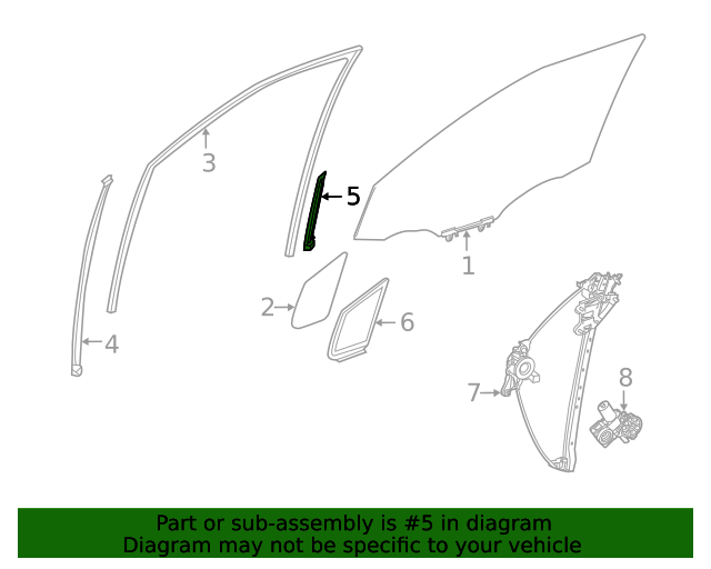 2021-2023 Toyota Sienna Window Regulator Guide 67403-08030 | Toyota Parts