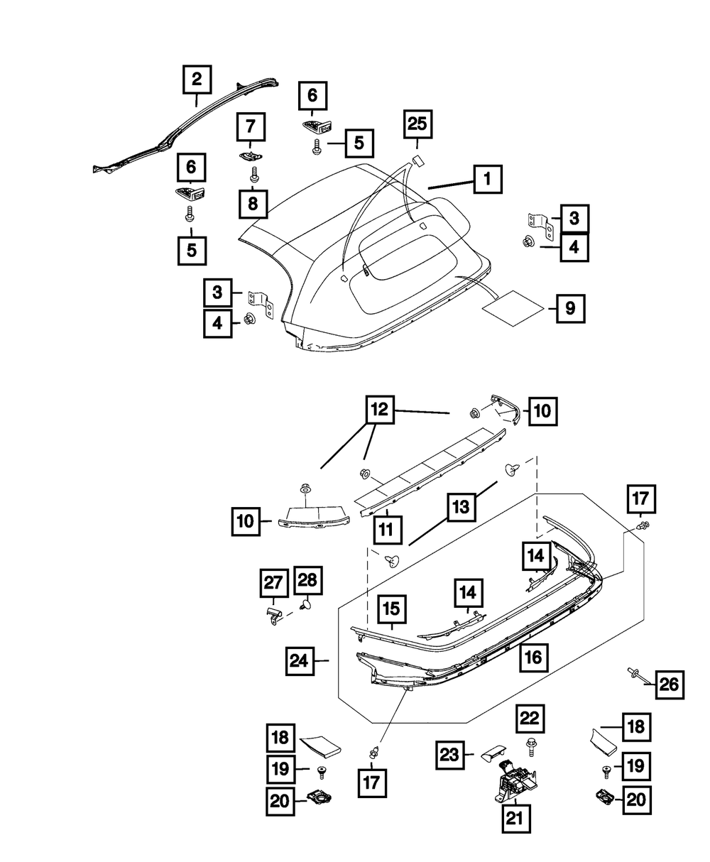 68314955AA - Soft Top Cover Repair Kit 2017-2019 Fiat 124 Spider | Big ...