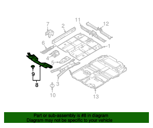 75890-CA000 - Splash Shield 2003-2007 Nissan Murano | Nissan Parts ...