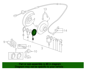 443-614-149-A - ABS Rotor 1988-2002 Audi | Audi OEM Parts