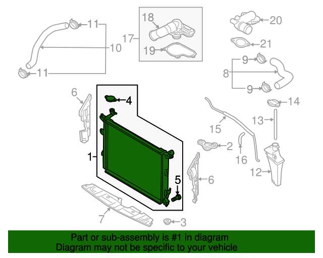 2009-2010 Hyundai Genesis Radiator Assembly 25310-3M180 | QuirkParts