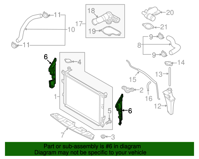 29135-3M100 - Radiator Support Air Deflector 2009-2014 Hyundai Genesis ...