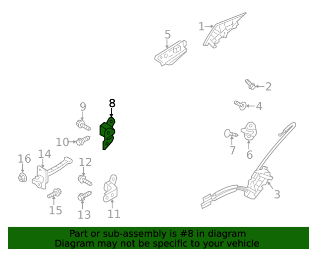 79340-2V000 - Door Hinge 2012-2022 Hyundai | AutoNation Parts