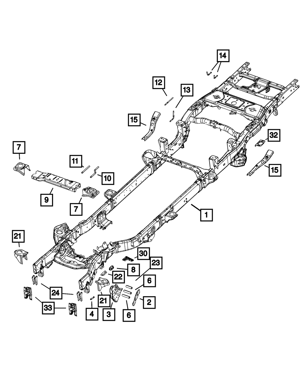 2019-2022 Ram 2500 Chassis Frame Assembly 68690804AA | TascaParts.com