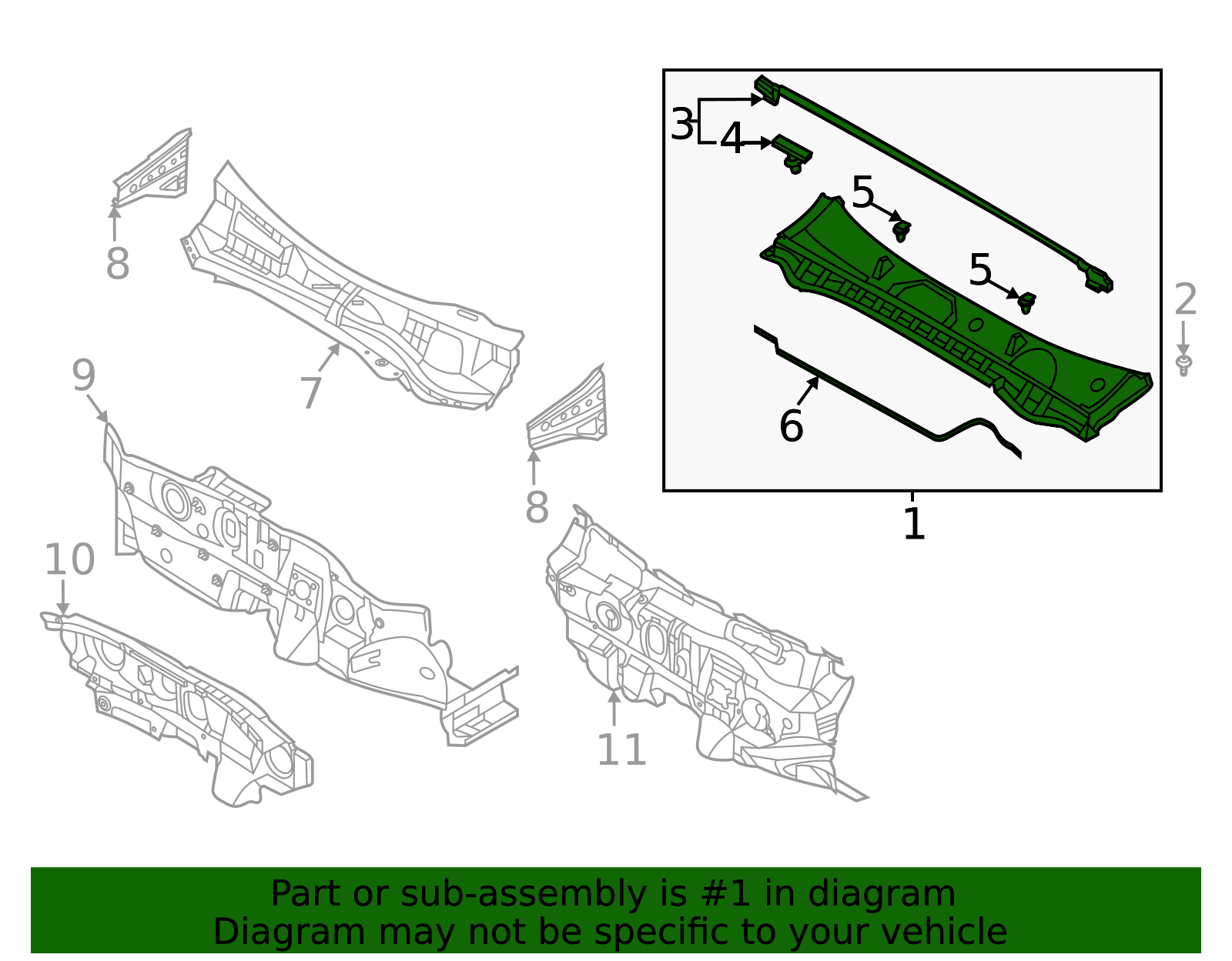 86150-L1000 - High-Quality Cowl Cover for 2020-2023 Hyundai Sonata ...