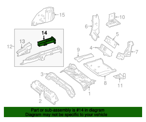 246-610-07-15 - Rear Rail 2015-2020 Mercedes-Benz | Mercedes-Benz USA Parts