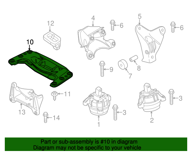 22326777613 - 2010-2019 BMW Trans Cross-Member (22-32-6-777-613) | BMW ...
