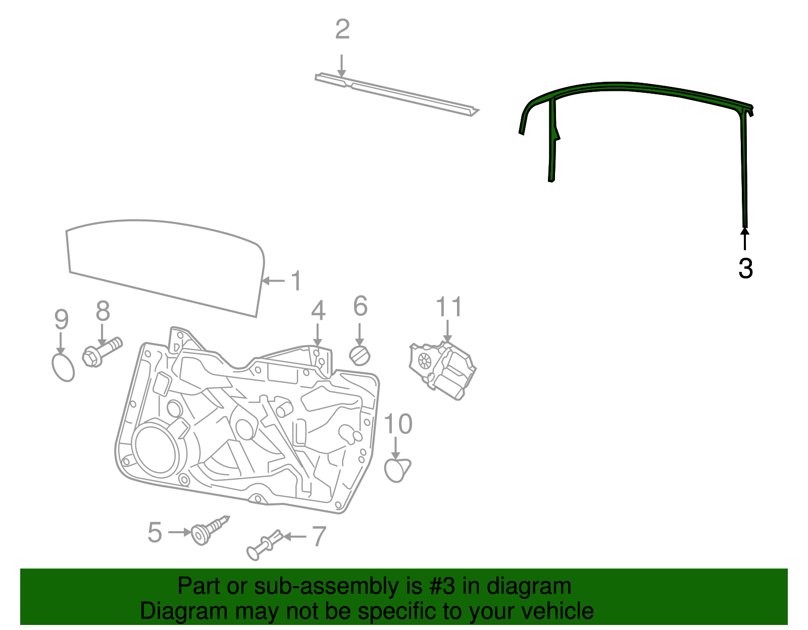 2010-2014 Volkswagen Window Channel 5K4-837-431-C-5AP | OEM Parts Online