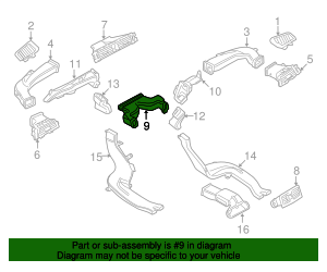 64226968447 - 2006-2013 BMW Heater Duct (64-22-6-968-447) | BMW of ...