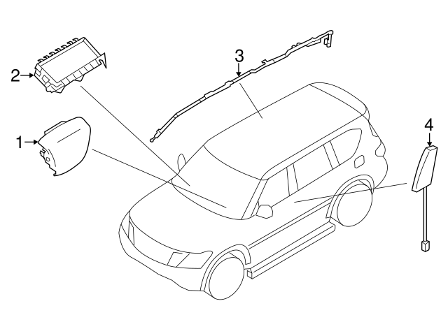 2017-2019 Nissan Armada Driver Inflator Module K8510-3ZD8C | TascaParts.com